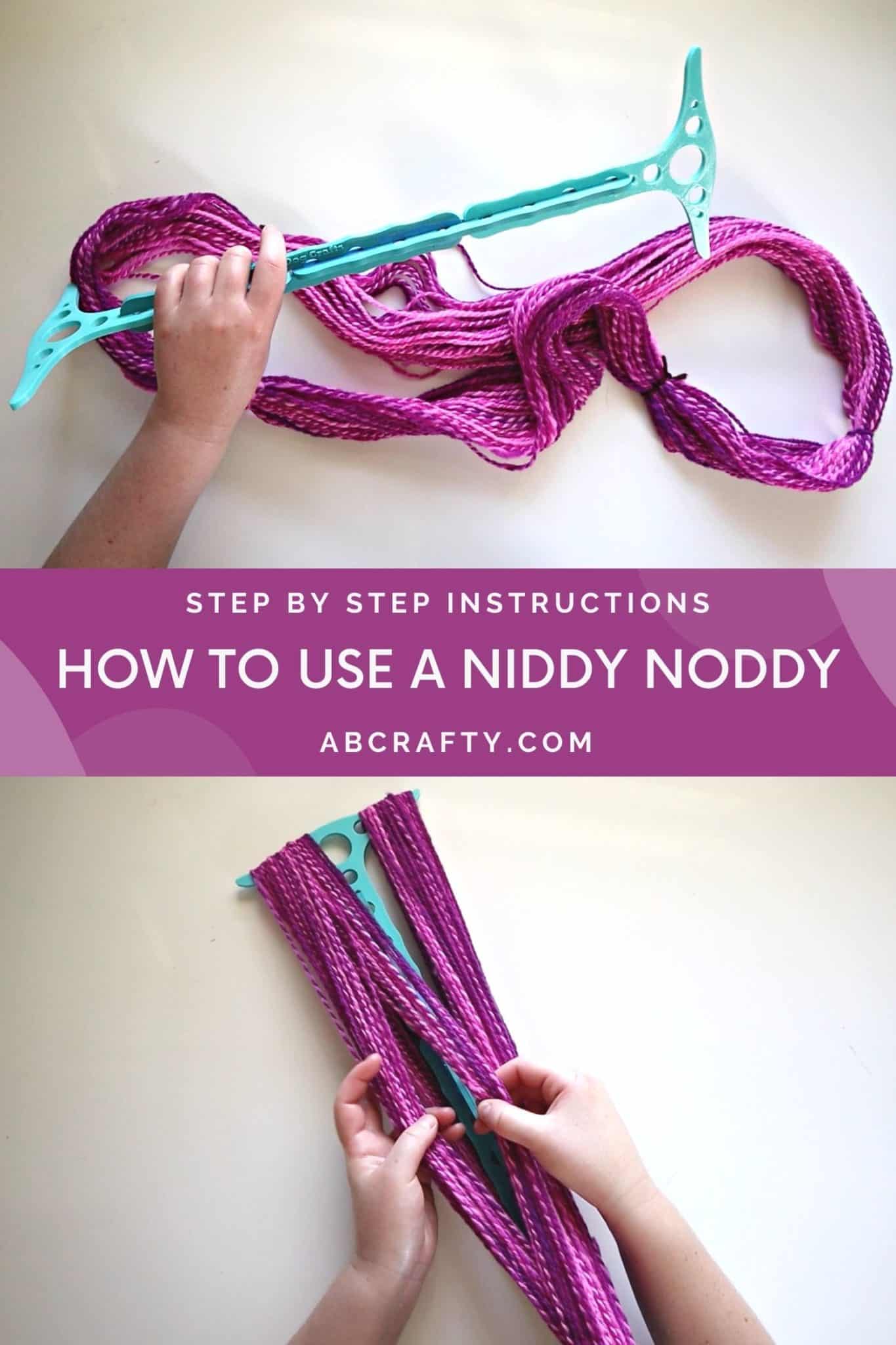 Niddy Noddy Guide - How to Make a Hank and Measure Yarn - AB Crafty