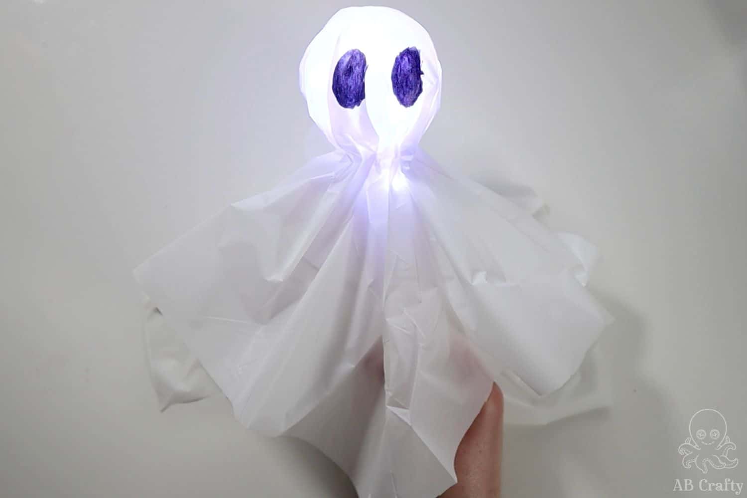 DIY Ghost Halloween Lights - Easy Halloween Pathway Lights - AB Crafty