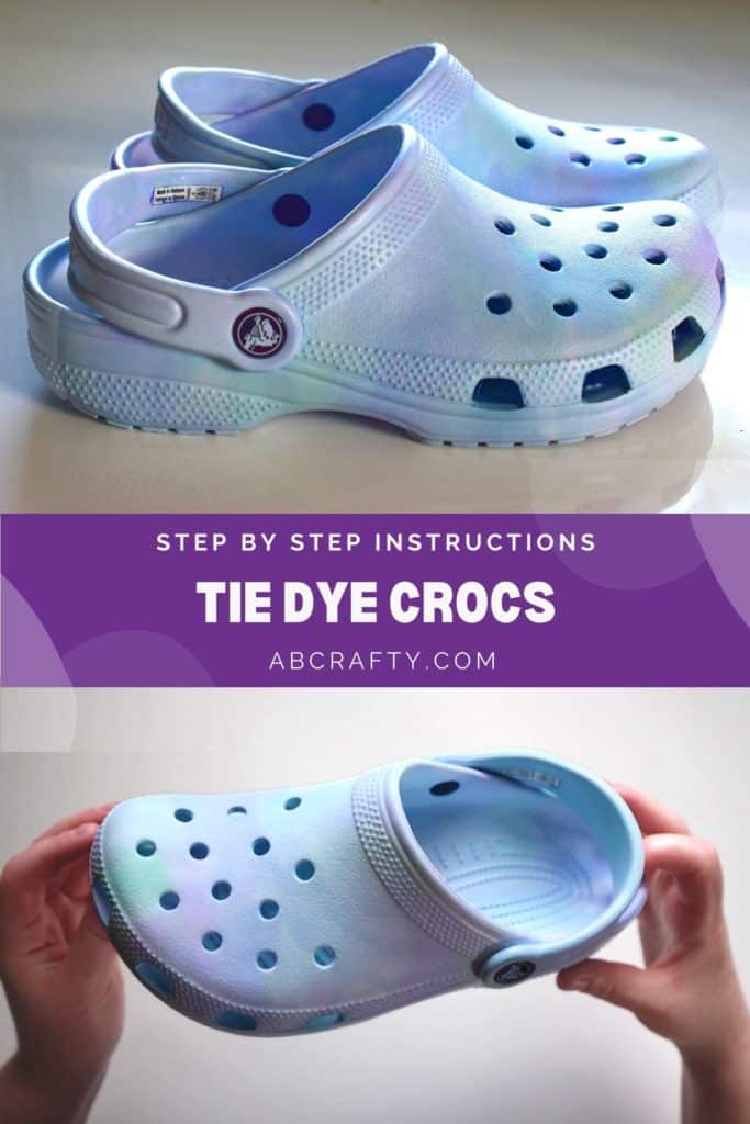 Tie Dye Crocs - How to Make Pastel Tie Dye Crocs at Home - AB Crafty