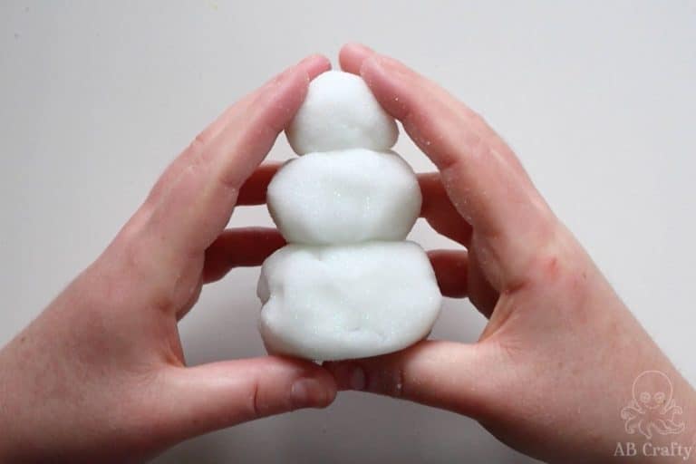 Snow Slime - How to Easily Make Fluffy Snow Slime - AB Crafty