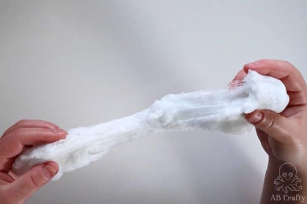 Snow Slime - How to Easily Make Fluffy Snow Slime - AB Crafty