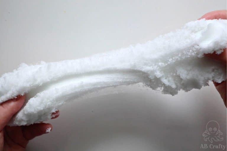 Snow Slime - How to Easily Make Fluffy Snow Slime - AB Crafty