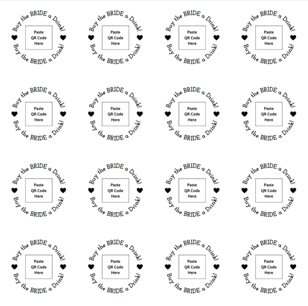 Buy The Bride A Drink Venmo Template Free Download AB Crafty