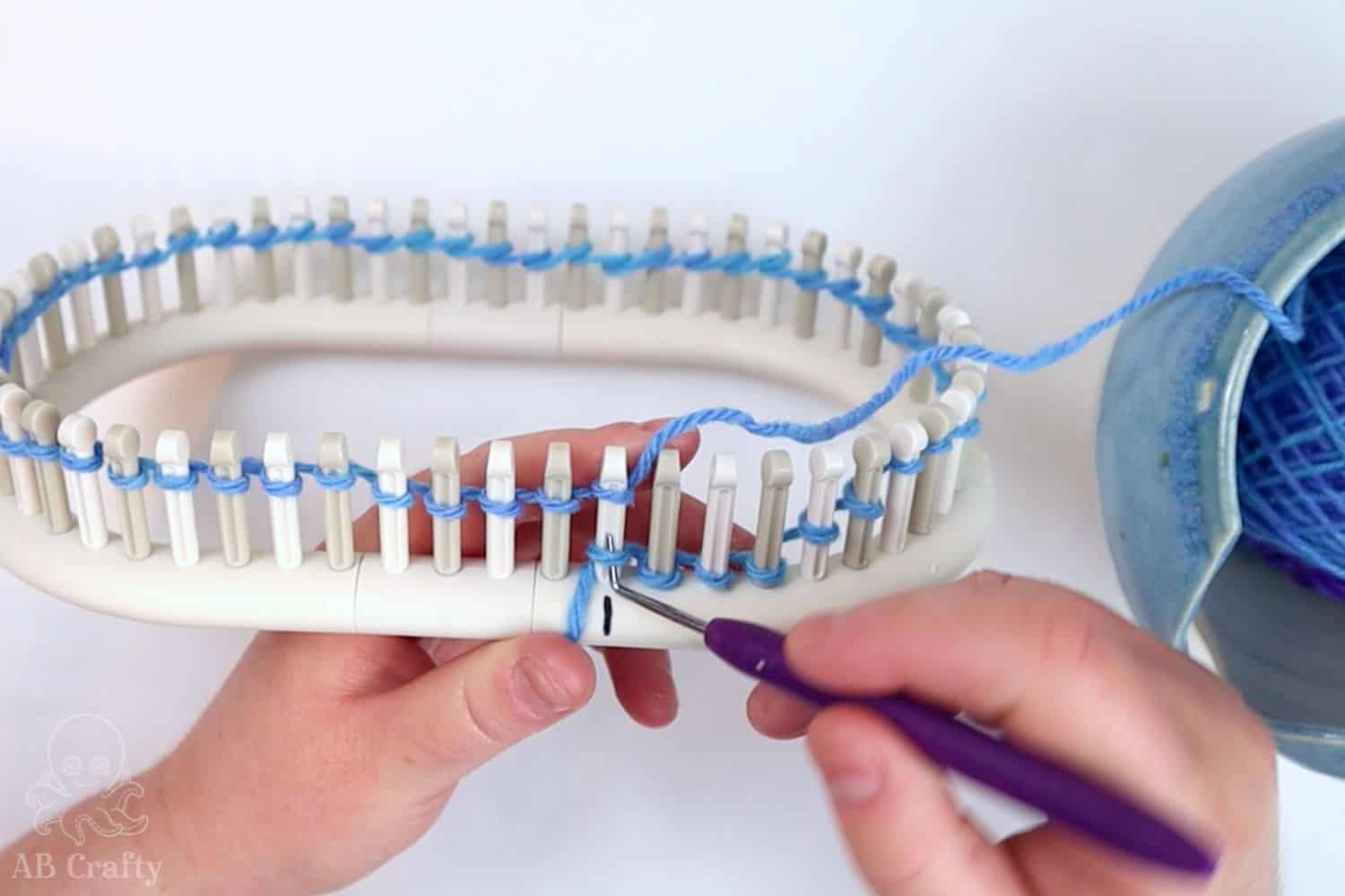 Loom Knit Hat - Easy Instructions to Loom Knit a Hat - AB Crafty