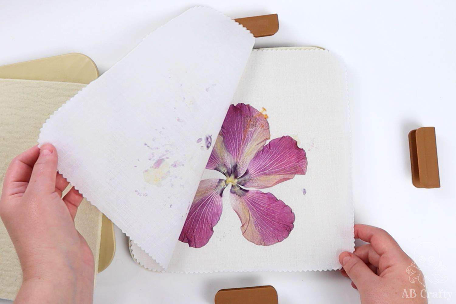 How to Press Flowers in Minutes | Microwave Flower Press - AB Crafty