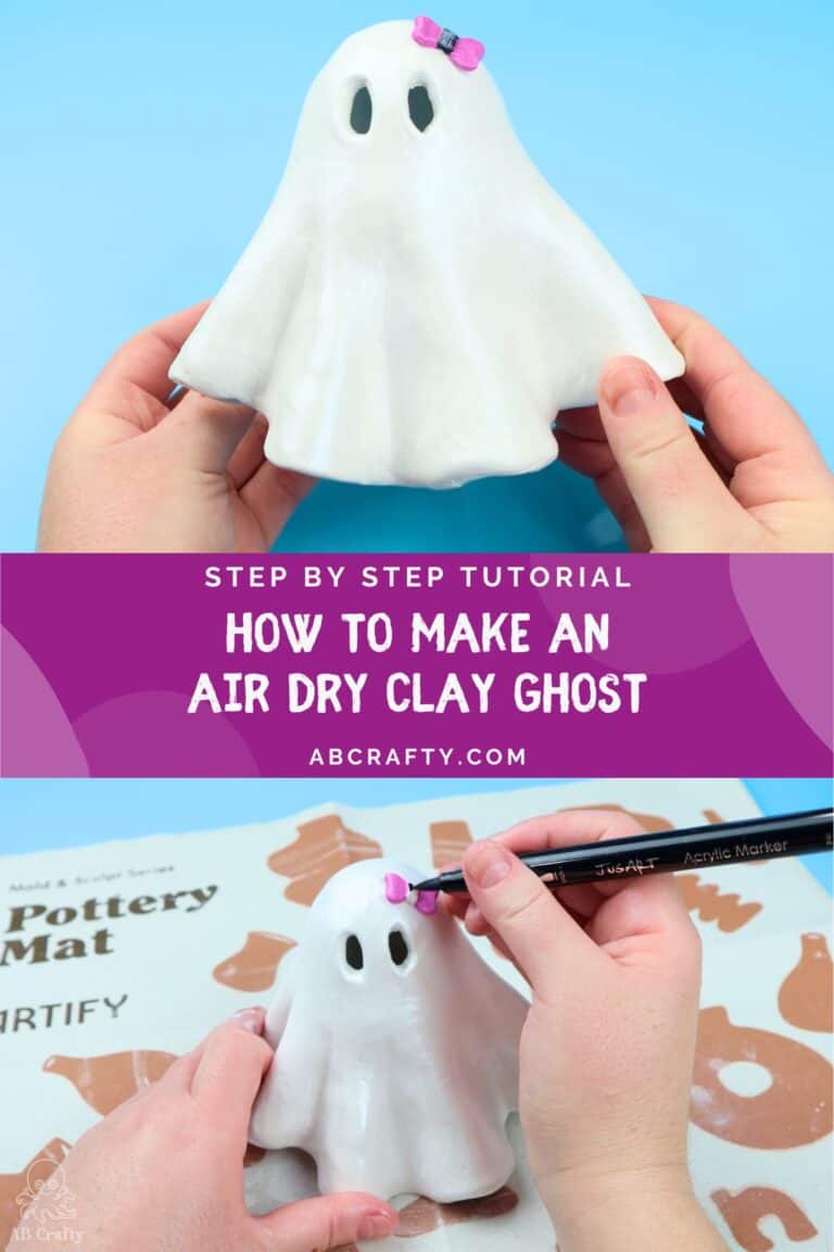 DIY Air Dry Clay Ghost Tutorial | Easy Halloween Craft - AB Crafty